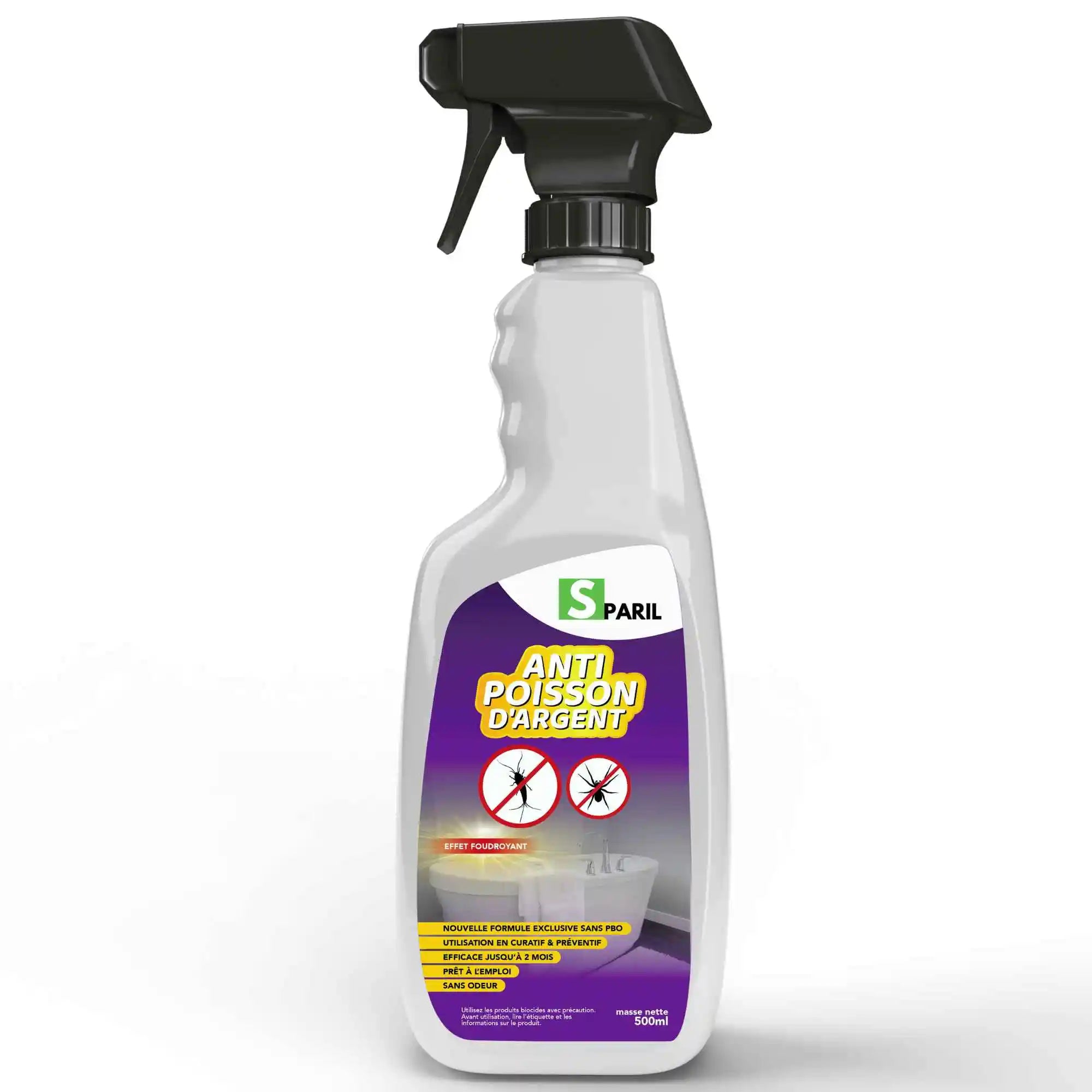 Spray Poisson d'Argent Araignées 500ml | Traitement 24H | SPARIL